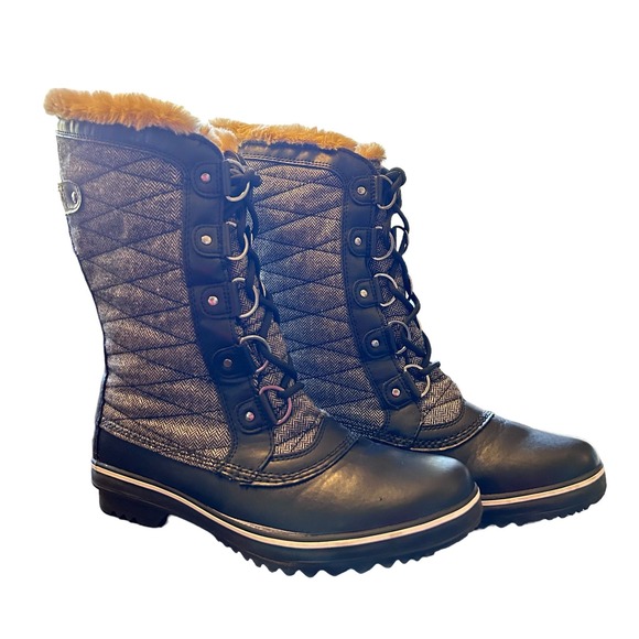 JBU | Shoes | Jbu By Jambu Black Herringbone Lorna Encore Faux Fur Tall ...